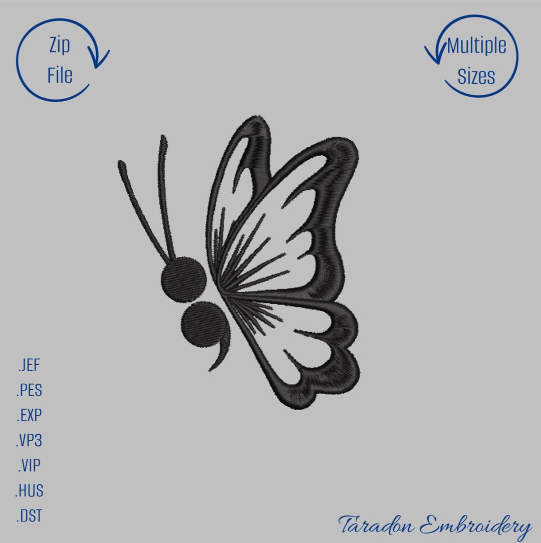 Semicolon Butterfly - Etsy
