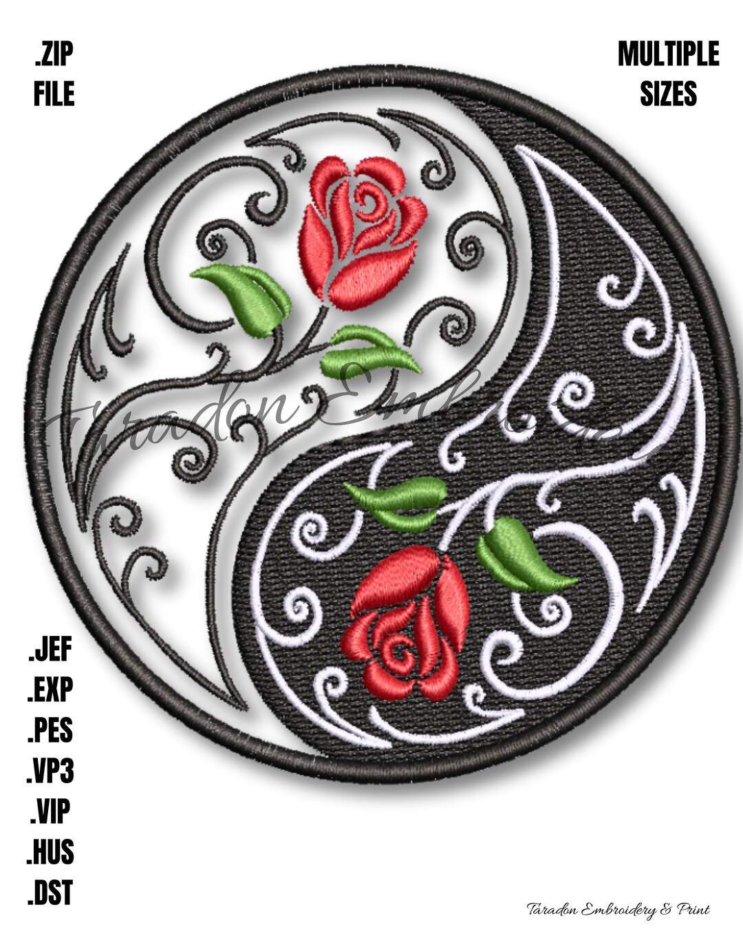 Yin and Yang Roses - Etsy