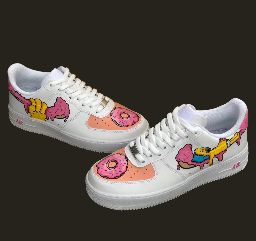 The Simpsons Nike Air Force 1 hand Painted Shoes Bart Homer - Etsy