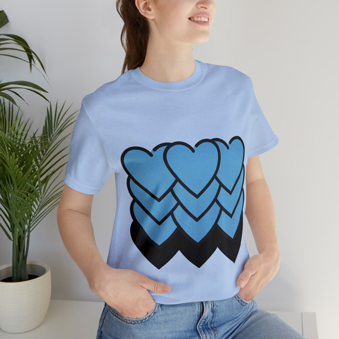 Blue Heart Tshirt - Etsy