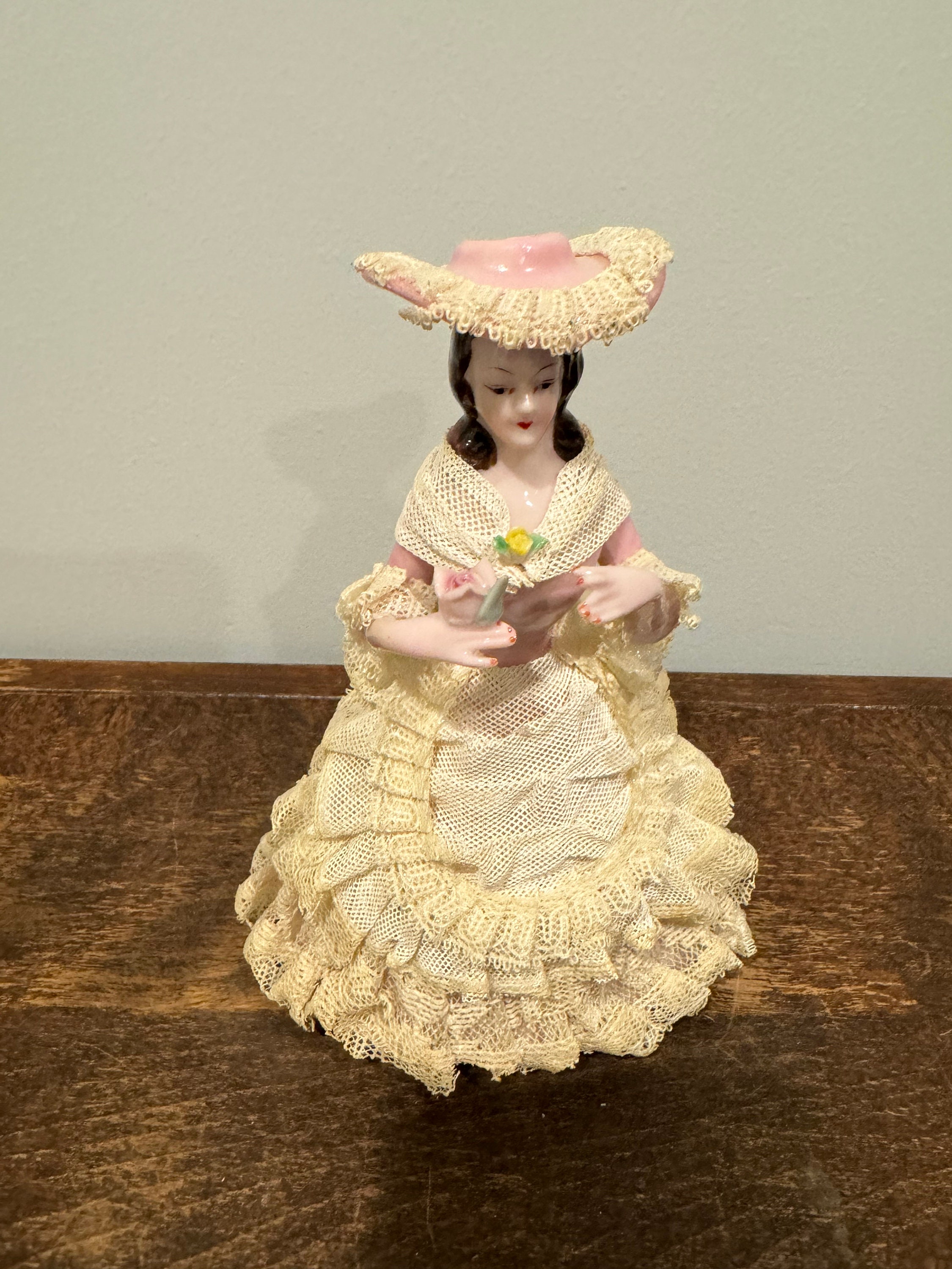 Vintage Japan Porcelain Lace Lady Figurine - Etsy