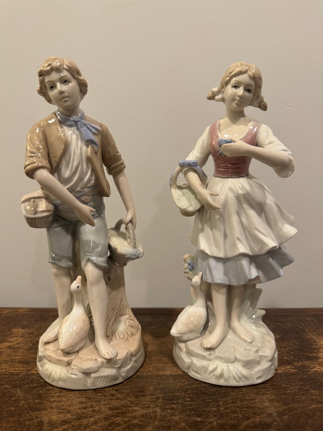 Lenwile China Ardalt Japan Hand Painted Girl & Boy Figurine Set of 2 ...