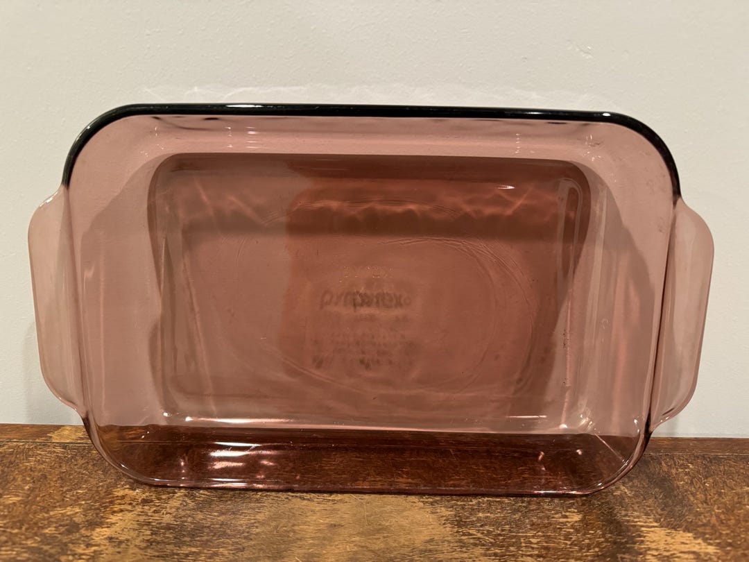 Vintage Cranberry PYREX 11x7 Casserole Dish - Etsy