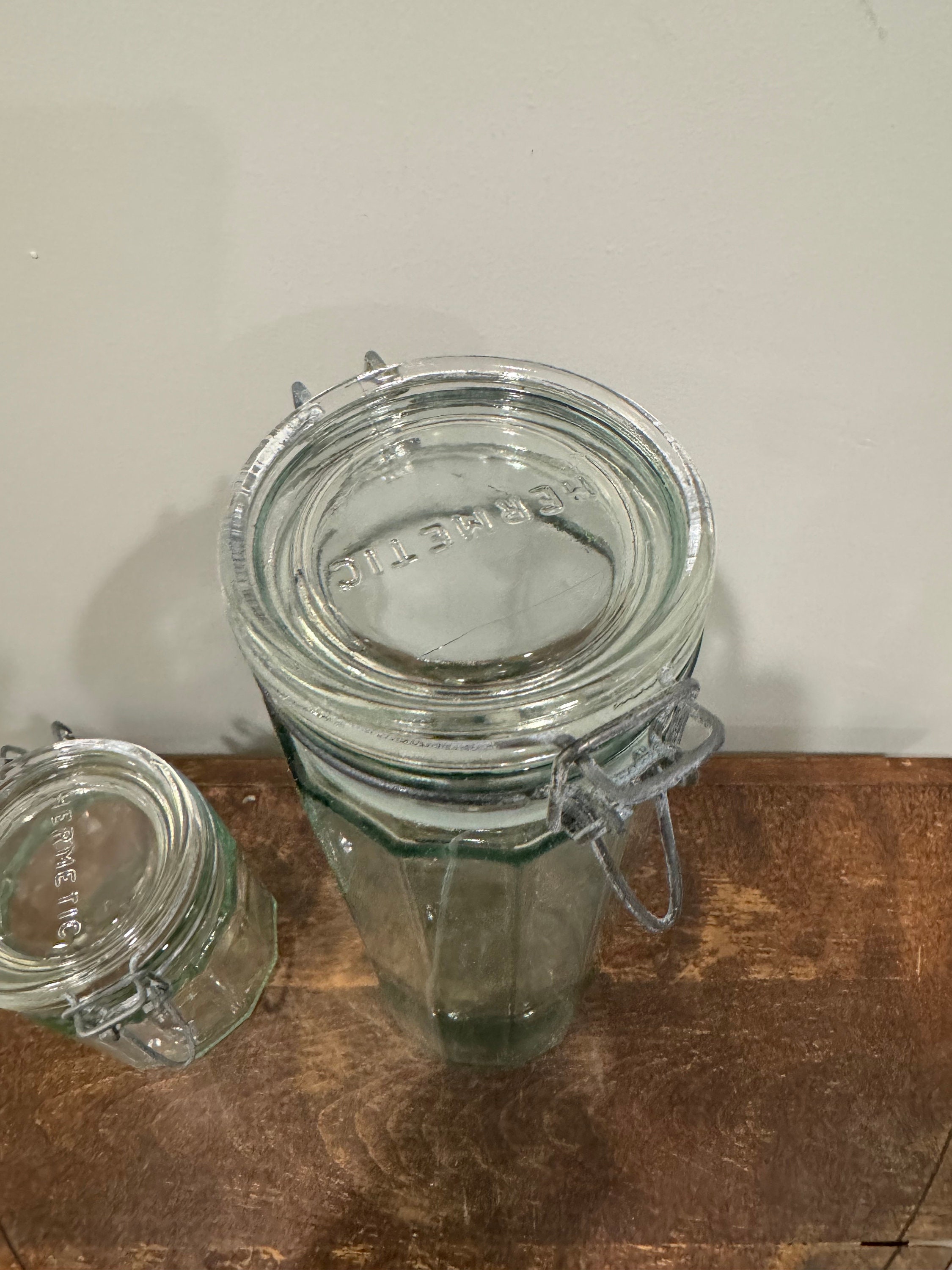 Vintage Hermetic Cannister Jars Set of 2 - Etsy