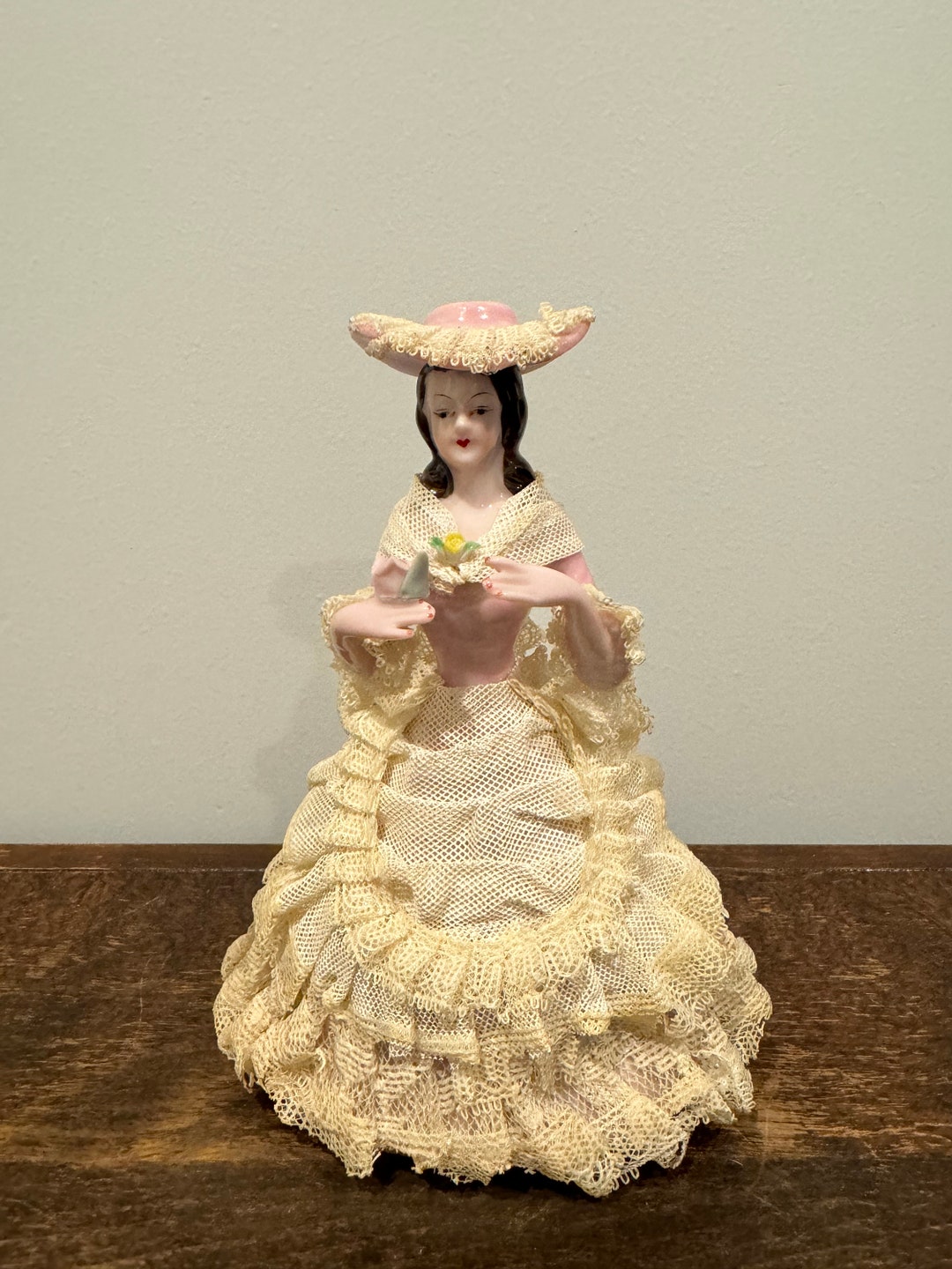 Vintage Japan Porcelain Lace Lady Figurine - Etsy