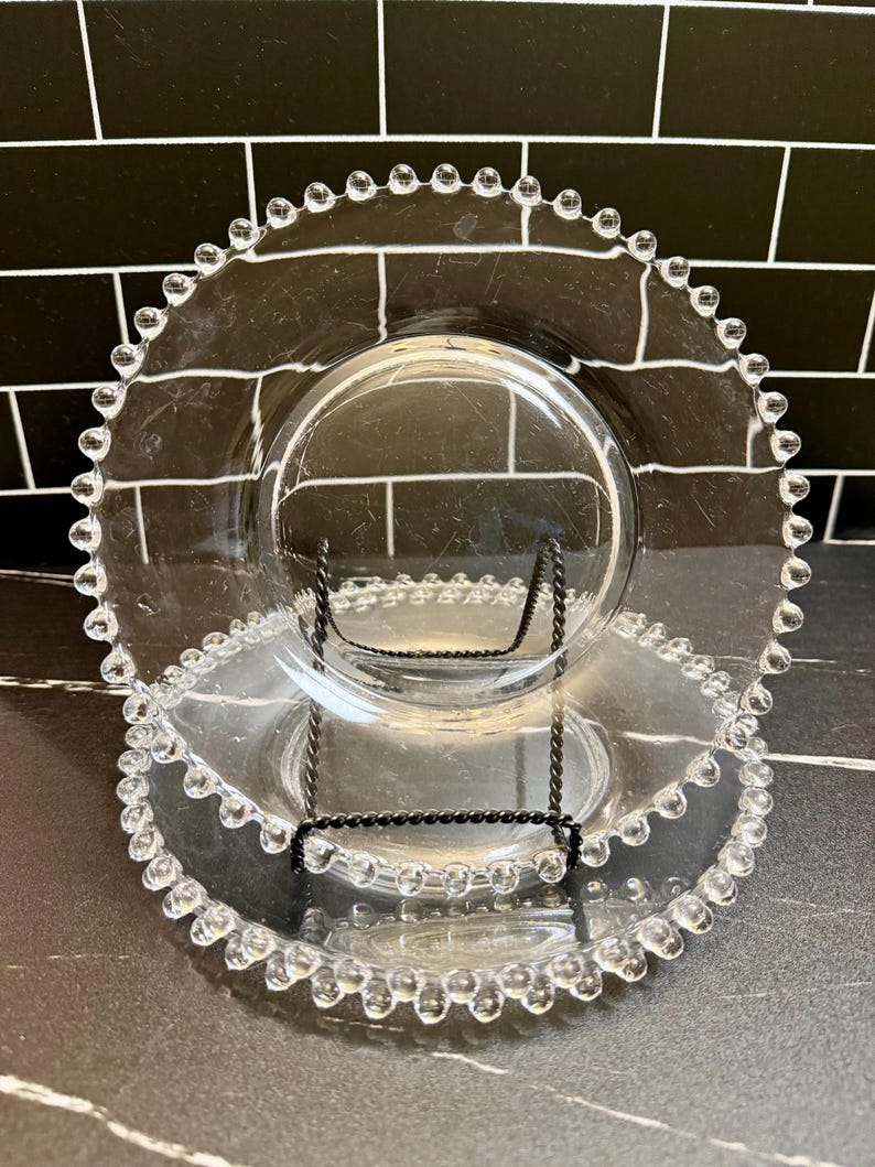Vintage Imperial Glass Candlewick Salad Plates - Set of 3 - Etsy