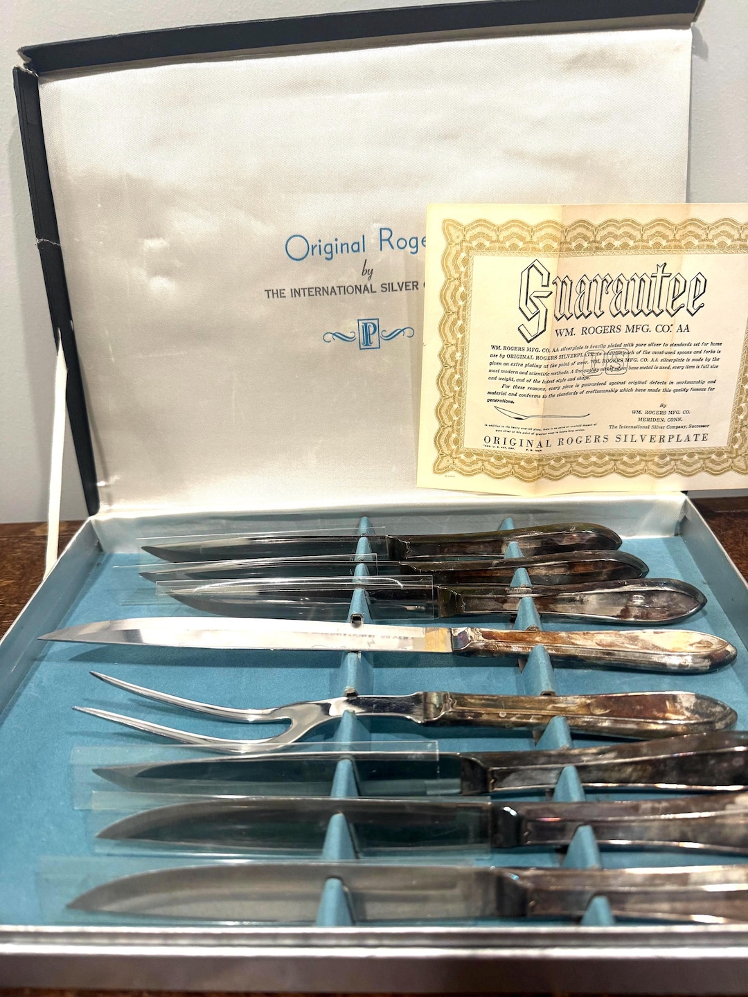 Antique Original Rogers Knife Set of 8 the International Silver Company ...
