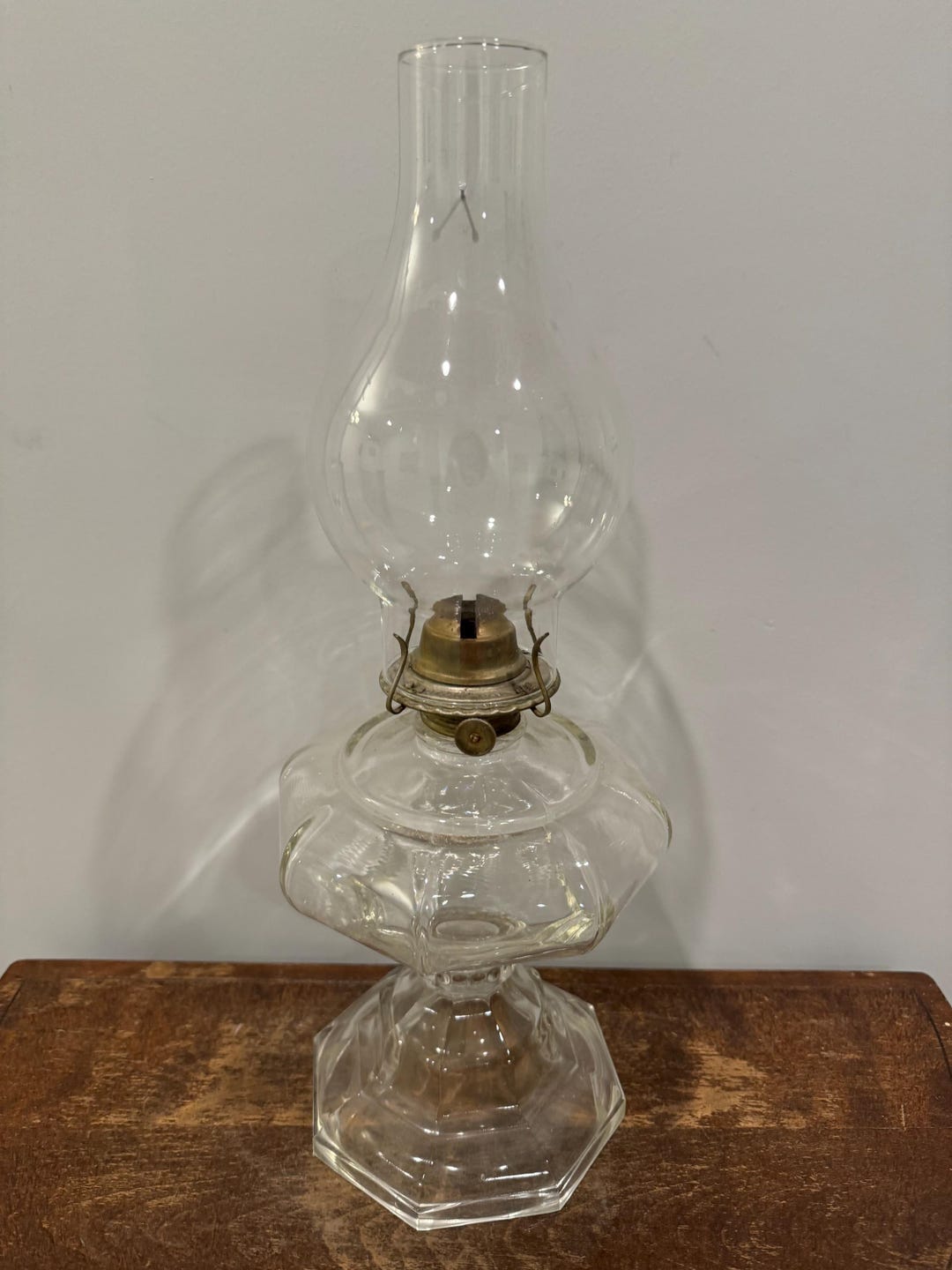 Vintage Glass Oil Lamp - Etsy