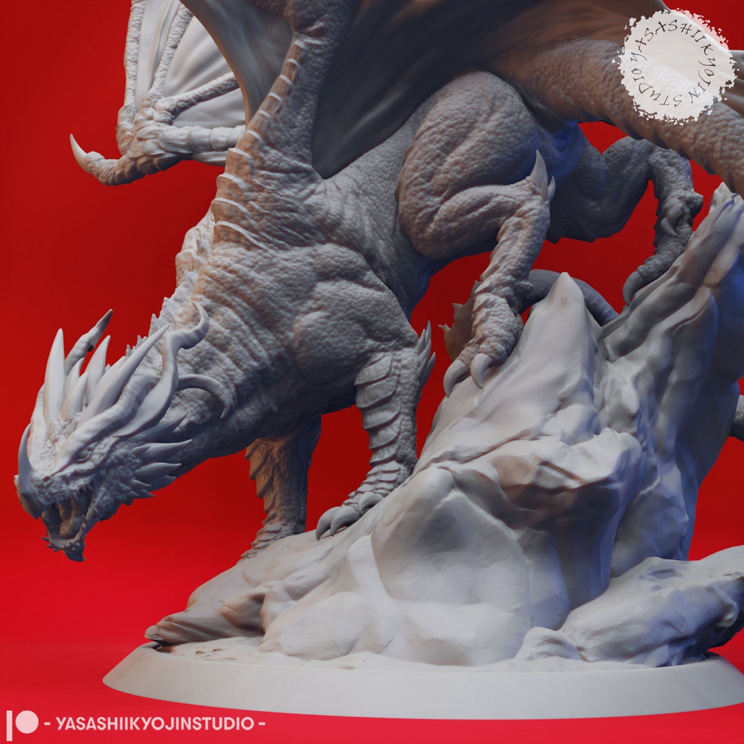 Ancient Red Dragon | 3D Printed Tabletop Miniature for Dungeons and ...