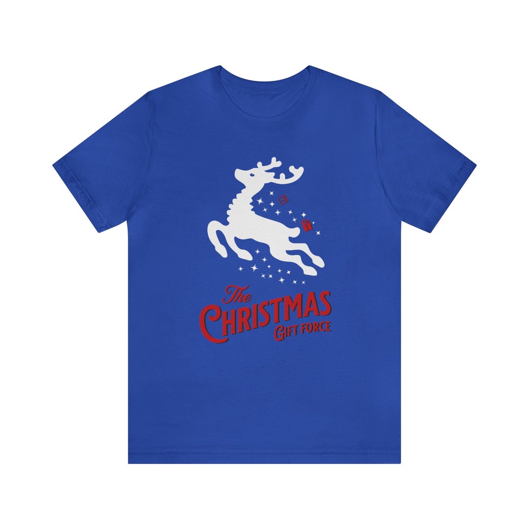 The Christmas Gift Force reindeer Christmas T Shirt Winter - Etsy