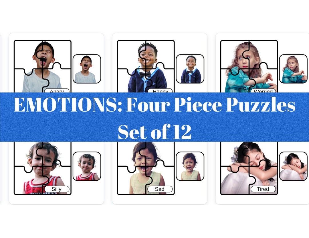 Real Life 12 Emotion Puzzles With Reference Cards - Etsy
