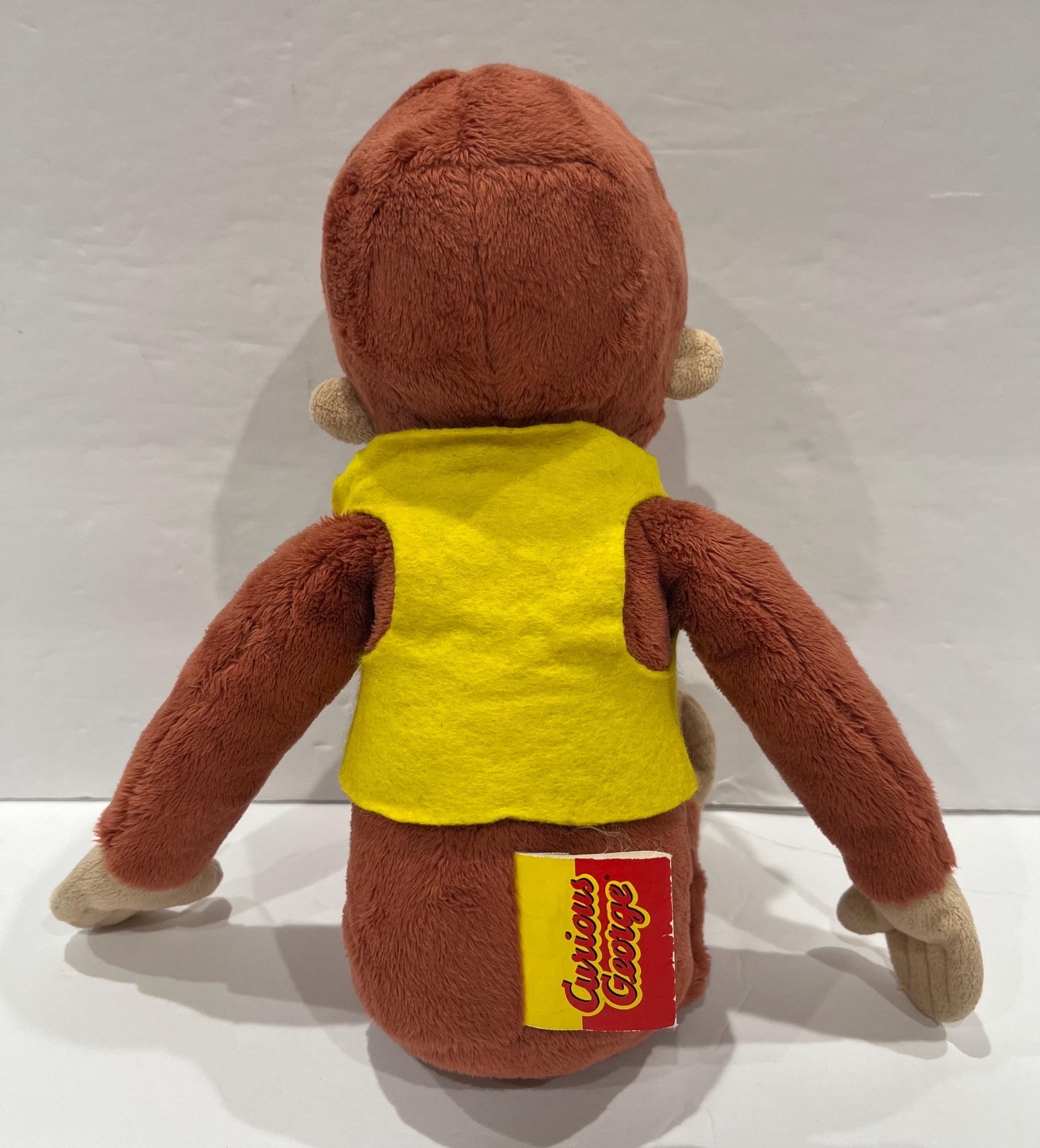 CURIOUS GEORGE Monkey Chimpanzee Plush Doll Vtg Stuffed Animal Toy ...