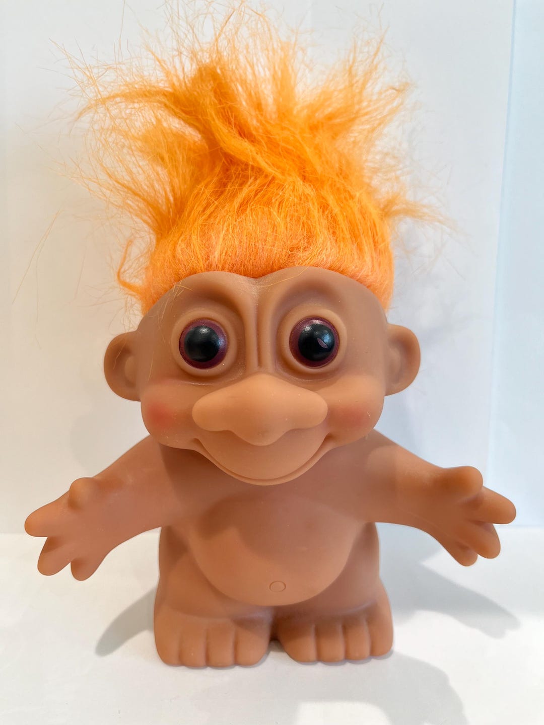 Troll Doll Chubby Vintage 8 Inch Orange Hair Piggy Bank Vintage Doll ...