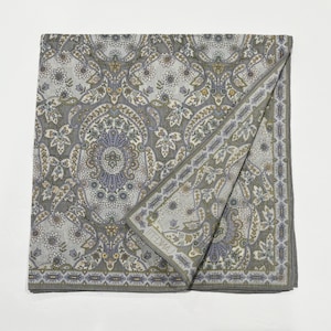 LANCETTI Vintage Handkerchief Scarf Floral Paisley Women Cotton Square ...