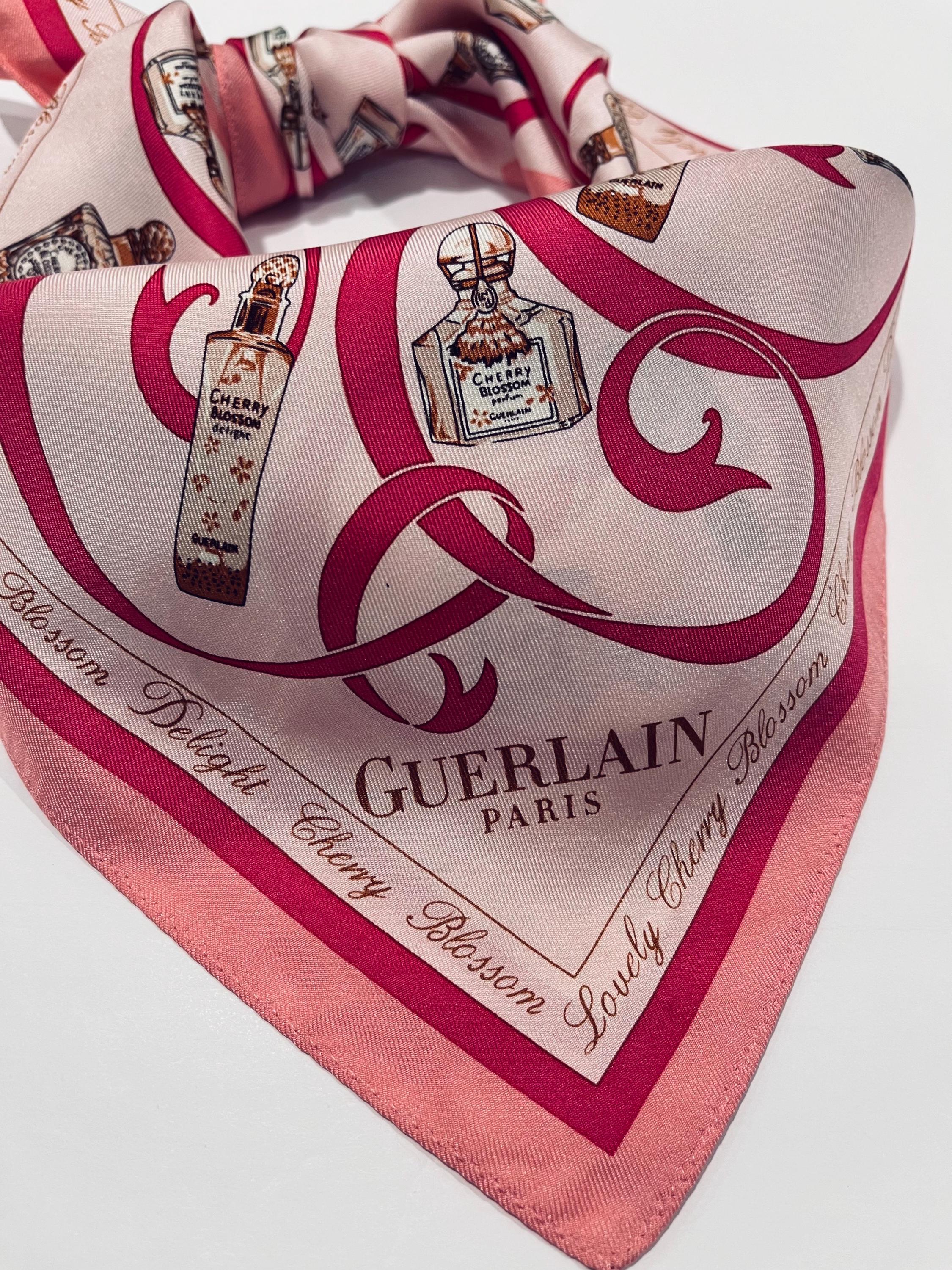GUERLAIN PARIS Ribbon Perfume Bottle Vintage Cherry Blossom ...
