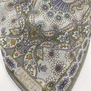 LANCETTI Vintage Handkerchief Scarf Floral Paisley Women Cotton Square ...