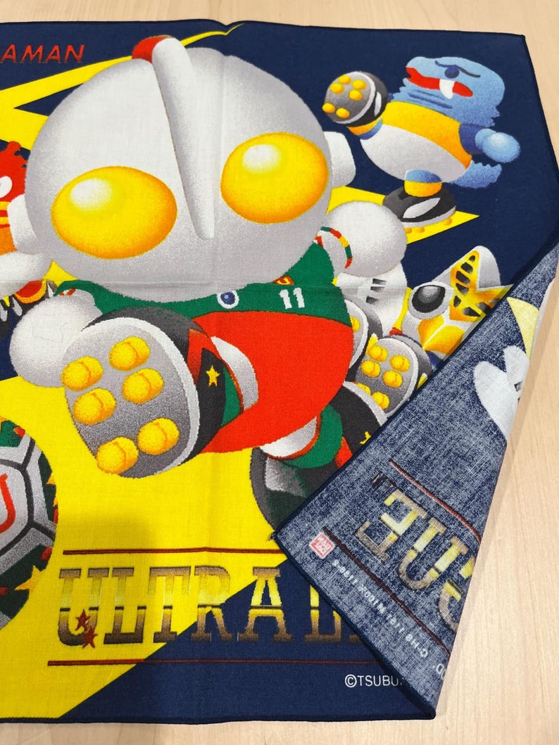 Ultraman Handkerchief Ultraman Ultra League Japan Soccer Video Game 90s ...