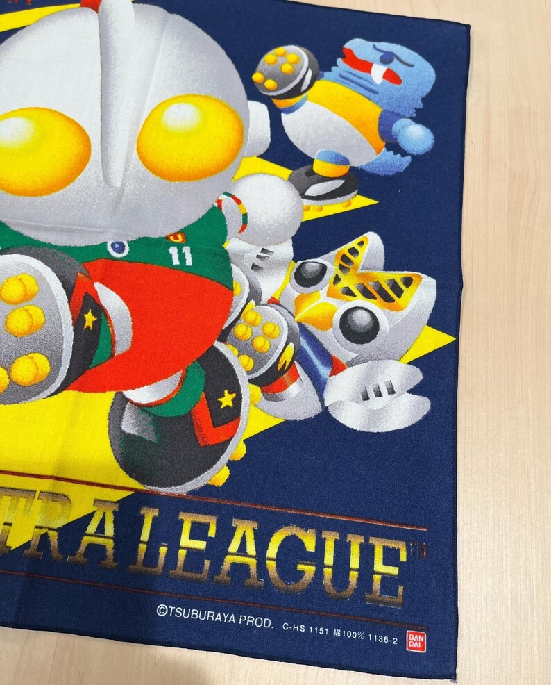 Ultraman Handkerchief Ultraman Ultra League Japan Soccer Video Game 90s ...