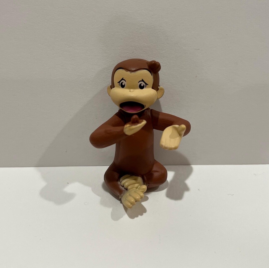 Curious George Toy Action Figure Brown Monkey Plastic Curious George ...