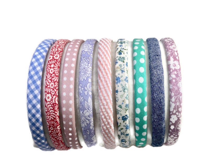 Women's Headbands Floral Headbands Skinny Cotton Headbands Cotton ...