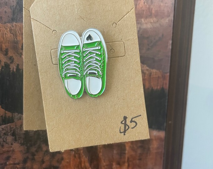 Proceeds Donated to END GUN VIOLENCE, Green Converse Enamel Pin, 1.5 ...