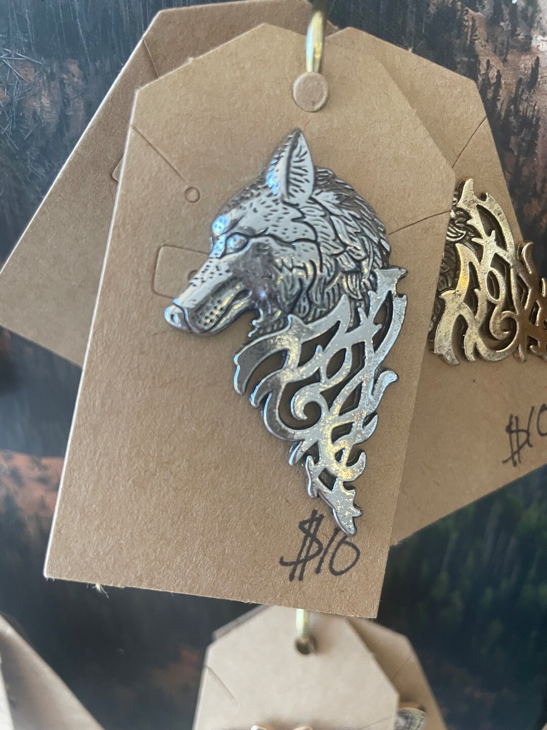 Wolf Pin - Etsy