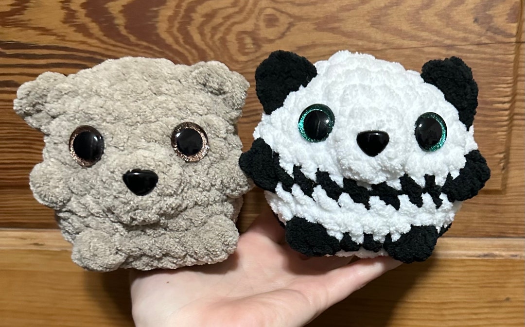 Small Chunky Bear Crochet Plushie Chubby Bear Crochet Bear Plushie ...