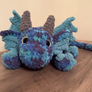 Snuggle Dragon Plushie | Dragon Crochet Plushie | Dragon Crochet ...