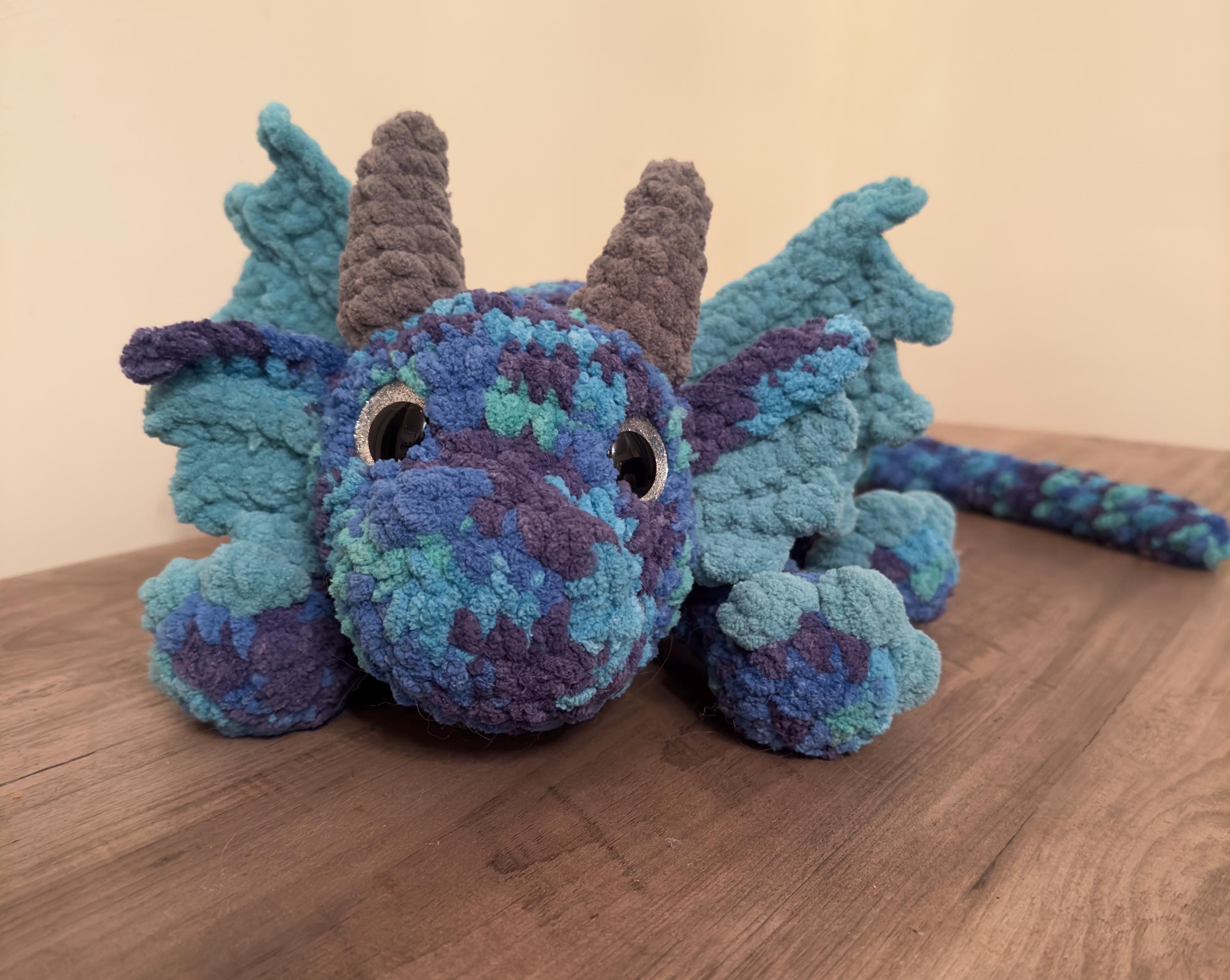 Snuggle Dragon Plushie | Dragon Crochet Plushie | Dragon Crochet ...