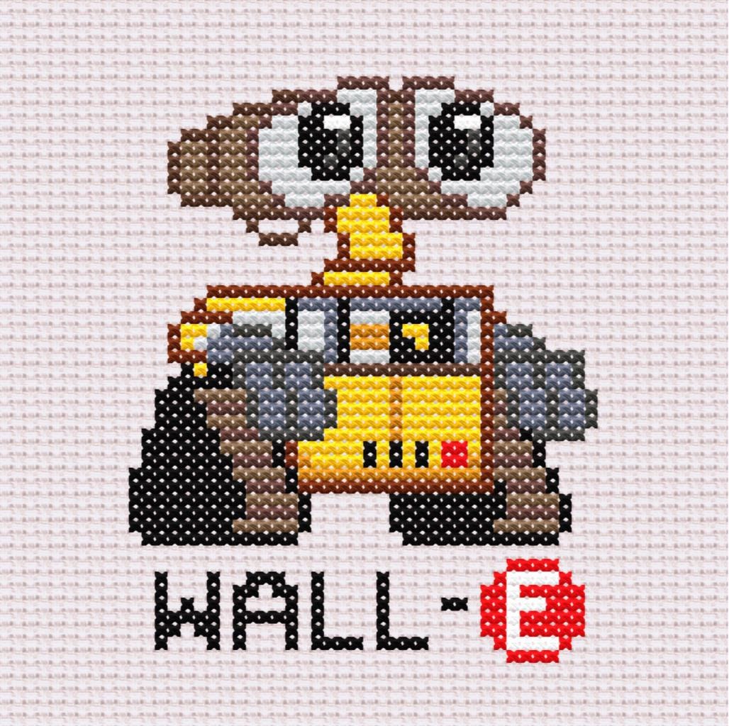 Wall-e Cross Stitch Pattern | Wall E Cross Stitch | Wall-e Pattern ...