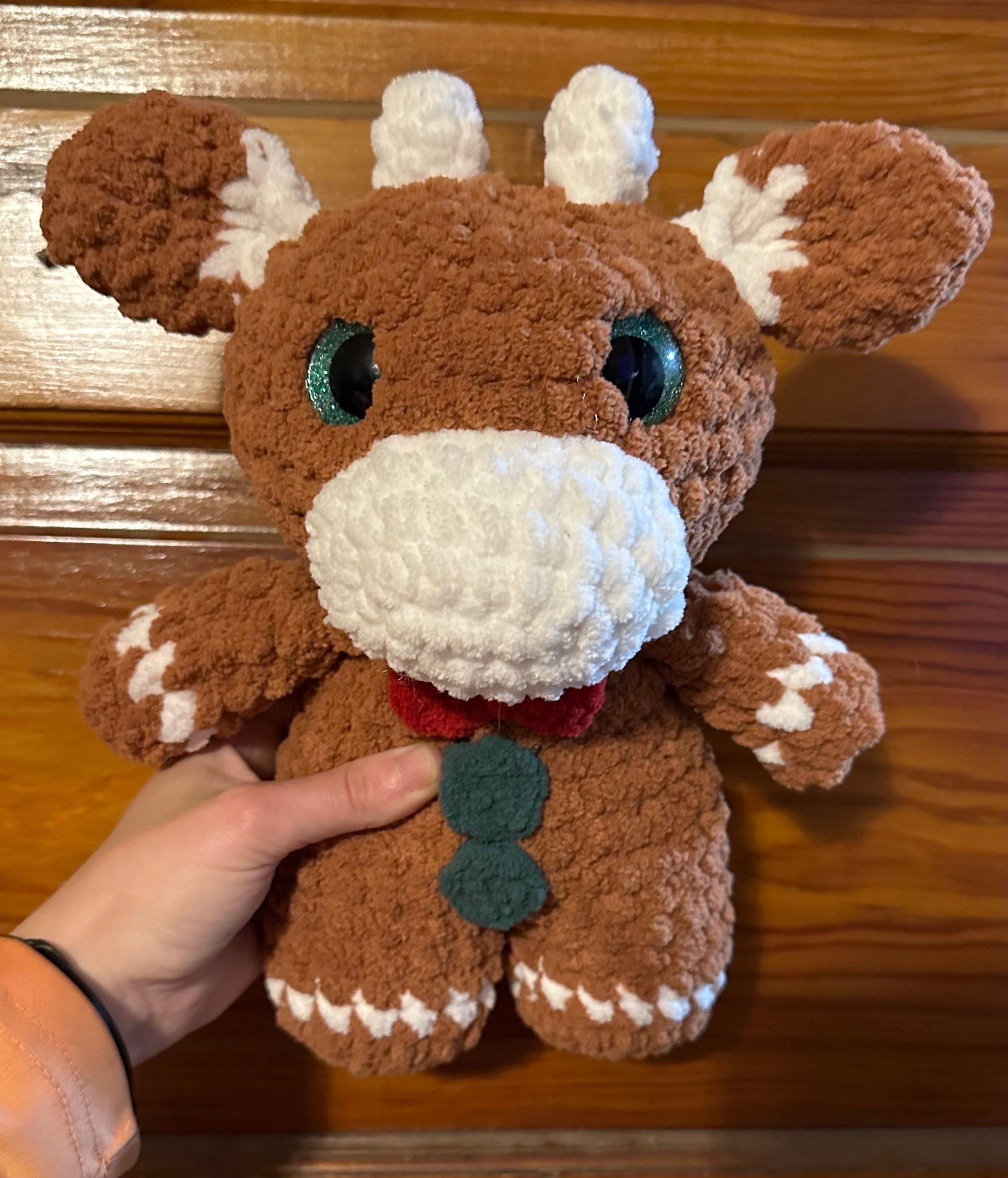 Gingerbread Cow Crochet Plushie Cow Amigurumi Christmas - Etsy