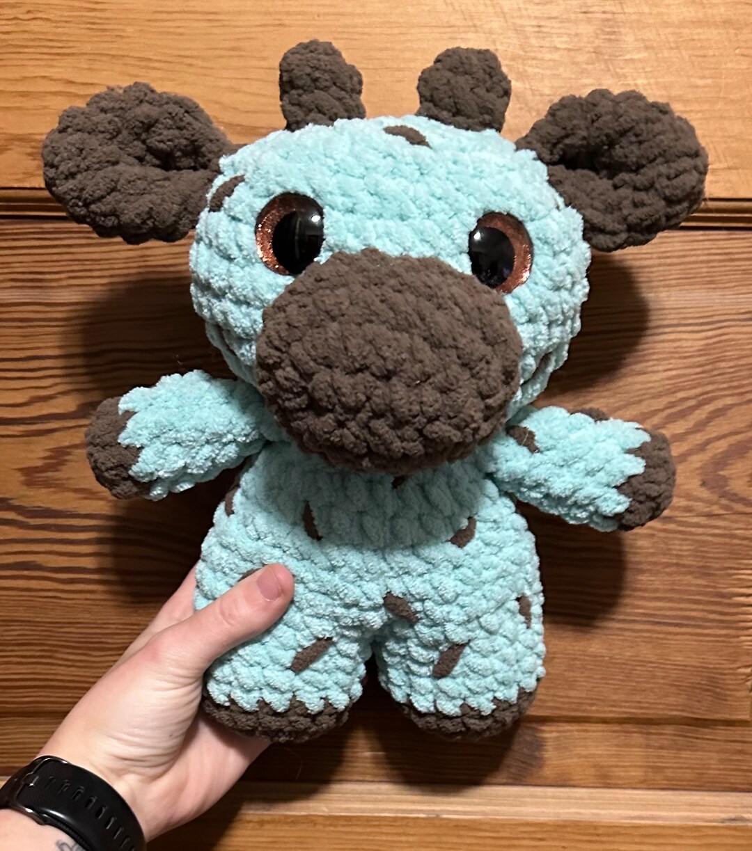 Mint Chip Cow Crochet Plushie Cow Crochet Winter Decor Ice Cream ...