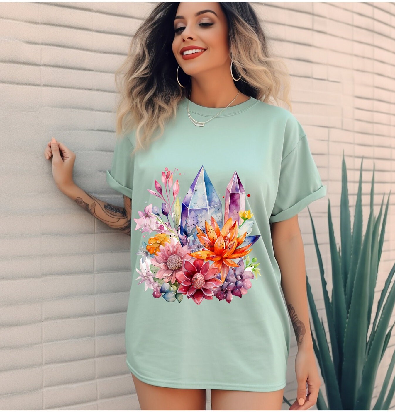 Crystal Flower Svg, Colorful Floral Svg , Witchcraft Svg, Mystical Svg ...