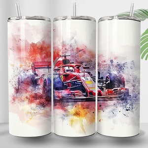 5 Formula One Racing Watercolor Tumbler Wrap 20oz Sublimation Design ...
