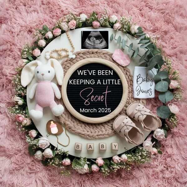 Baby Girl Announcement (Just for you!) - Etsy