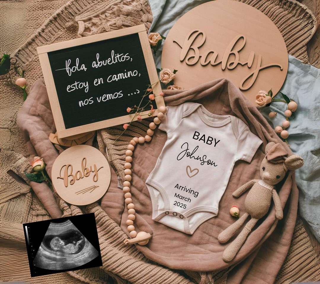 Spanish Pregnancy Announcement for Abuelitos Padres Spanish Anuncio De ...