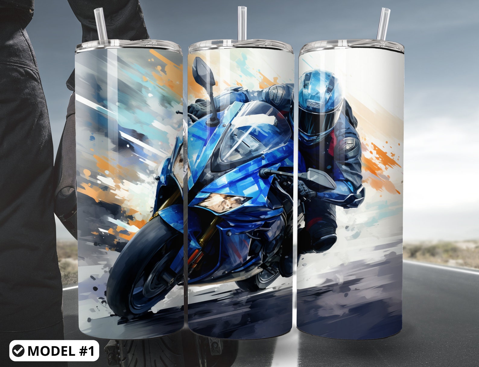 5 Images Motorcycle Tumbler Wrap, 20oz Motorcycle Tumbler, Motorcycle ...