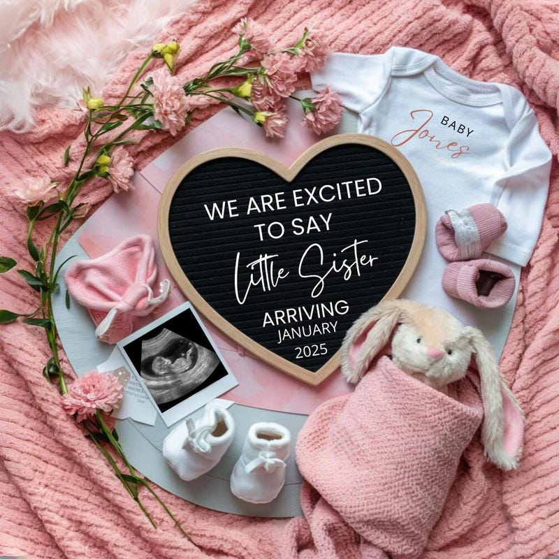 Its a Girl Announcement - Etsy