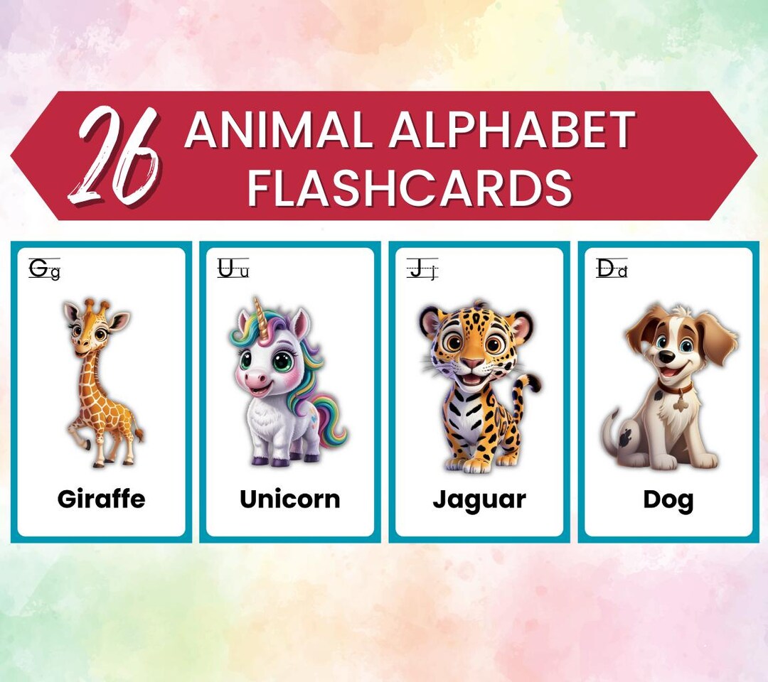 ABC Flash Cards: Kids Montessori Alphabet Learning (digital Download ...