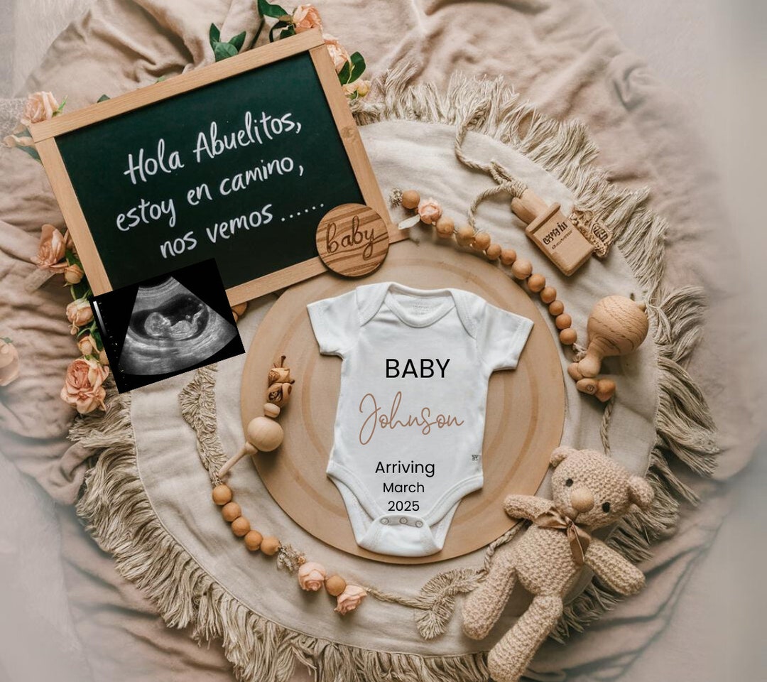 Spanish Pregnancy Announcement for Abuelitos Padres Spanish Anuncio De ...