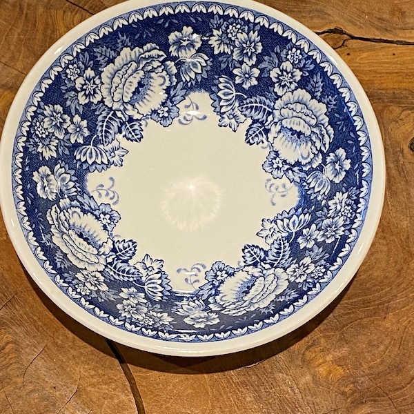 Blue and White Cereal Bowl - Etsy