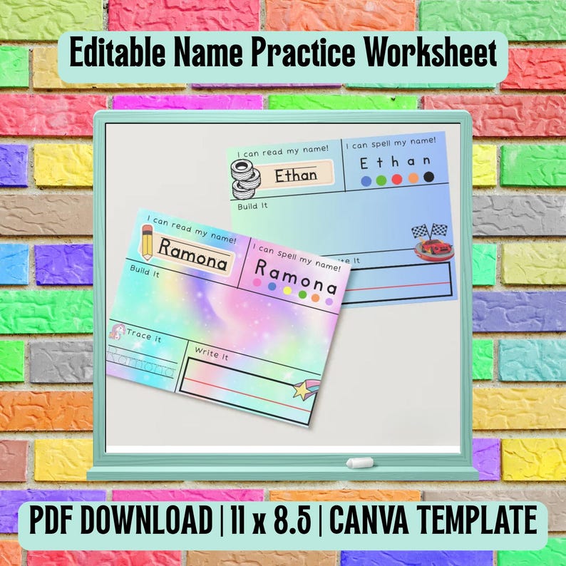 Editable Name Tracing Worksheet – Personalized Name Writing Practice ...