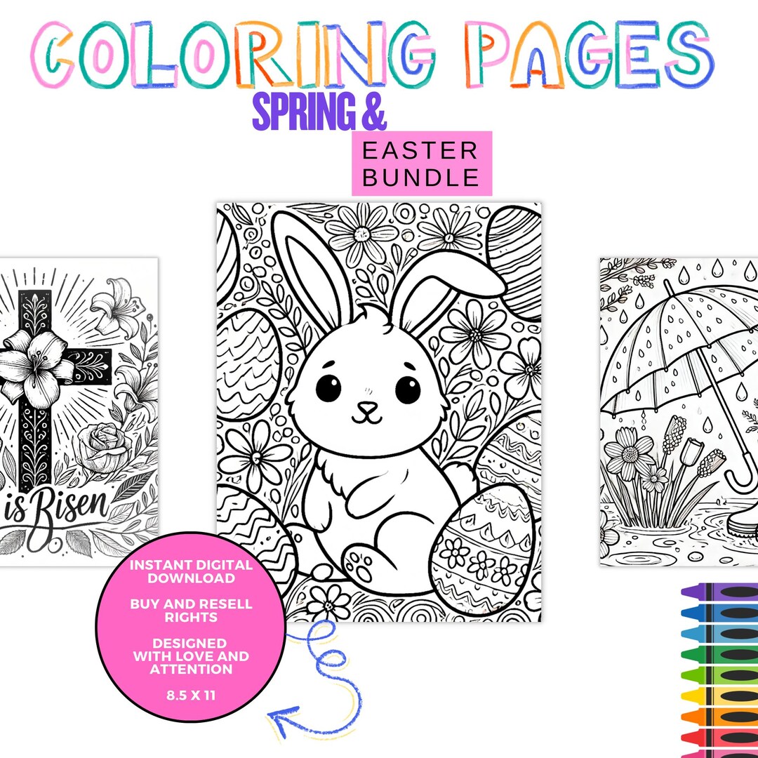 Spring and Easter Coloring Pages – Printable Seasonal Downloads & Fun ...