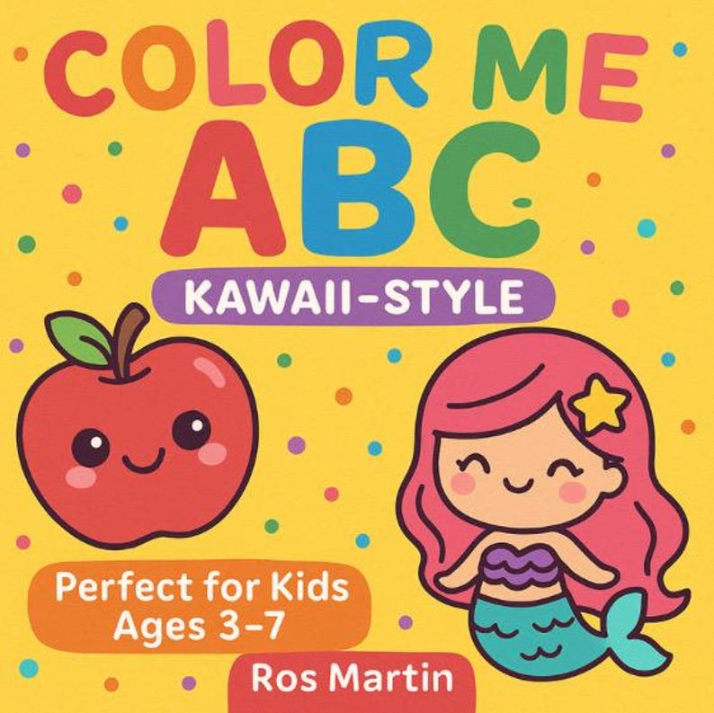 Color Me ABC: Kawaii Style - Etsy