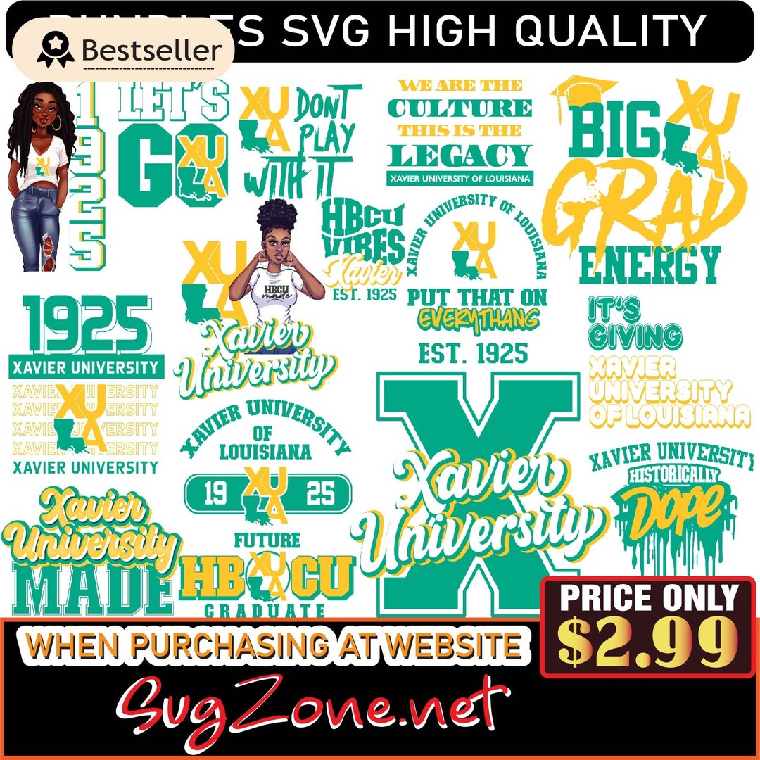 Hbcu Pride With Xavier University Svg and Hbcu Collection - Etsy