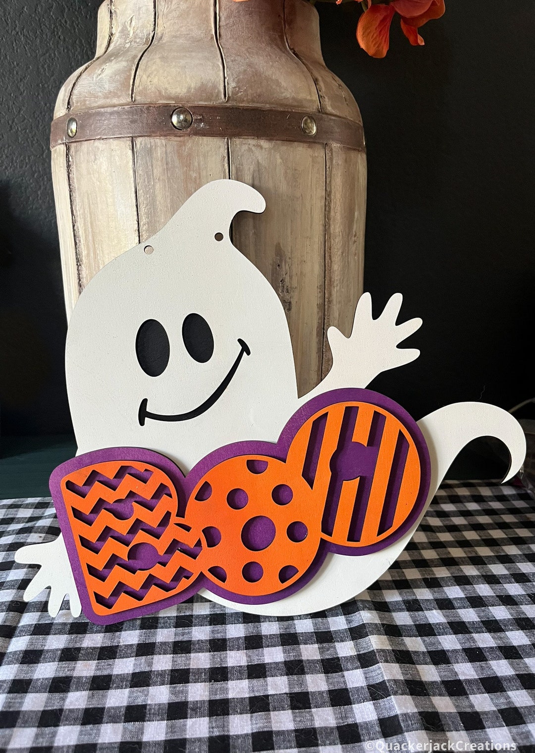 Spooky 'BOO!' Ghost Sign - Haunting Halloween Decor - Etsy
