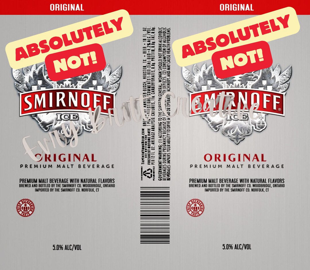 Absolutely NOT Smirnoff VODKA - Etsy