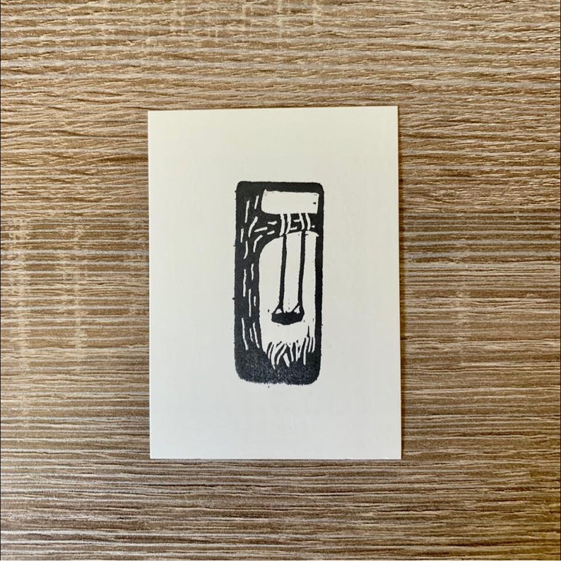 Tree Swing Eraser Carving Art Print - Etsy