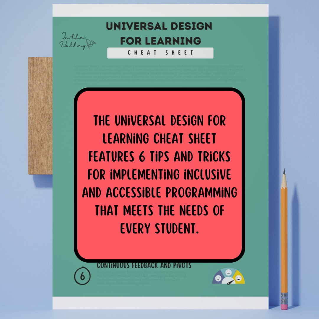 Universal Design for Learning One Pager digital Resource, UDL, - Etsy