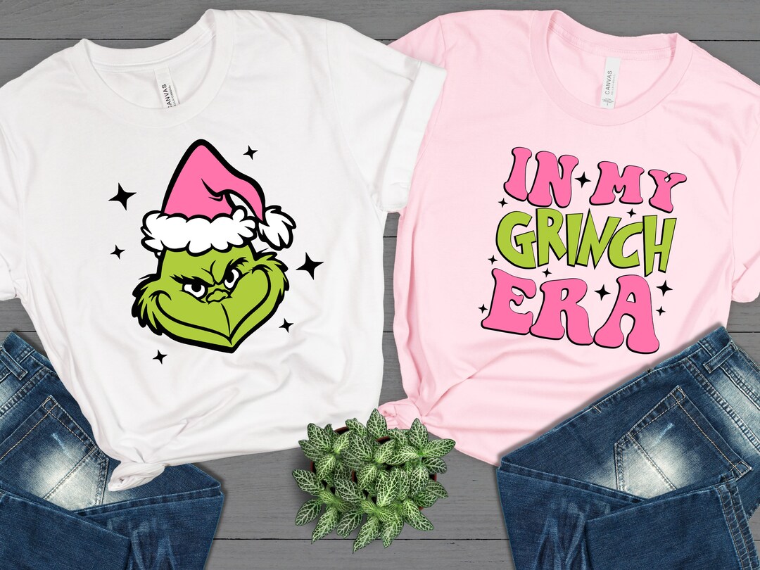 Trendy 'in My Grinch Era' PNG Bundle Bougie Grinch, Retro Christmas ...